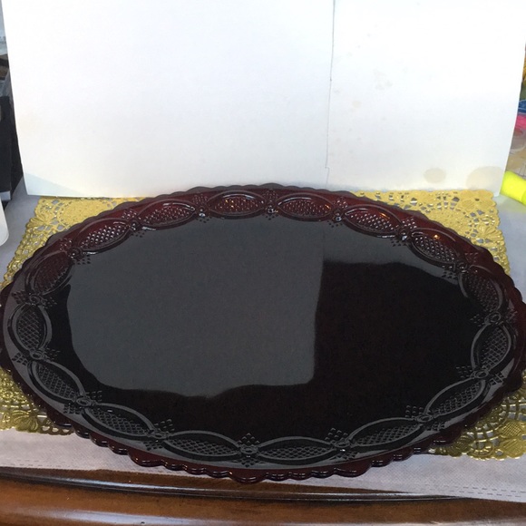 Avon | Dining | Vintage Avon Cape Cod Ruby Red Collection Large Oval ...